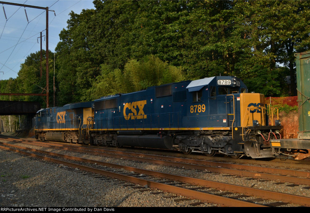 CSX SD60 8789 (Ex EMDX, BN) on Q702-07